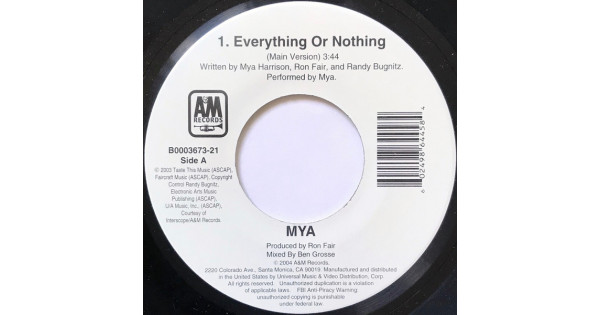 Mya - Everything Or Nothing, 7"